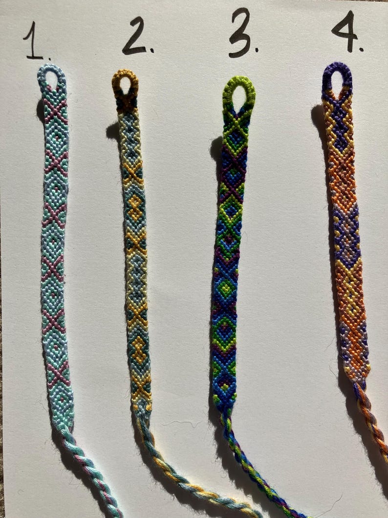 Gradient Diamond & Arrowhead Friendship Bracelets - Etsy