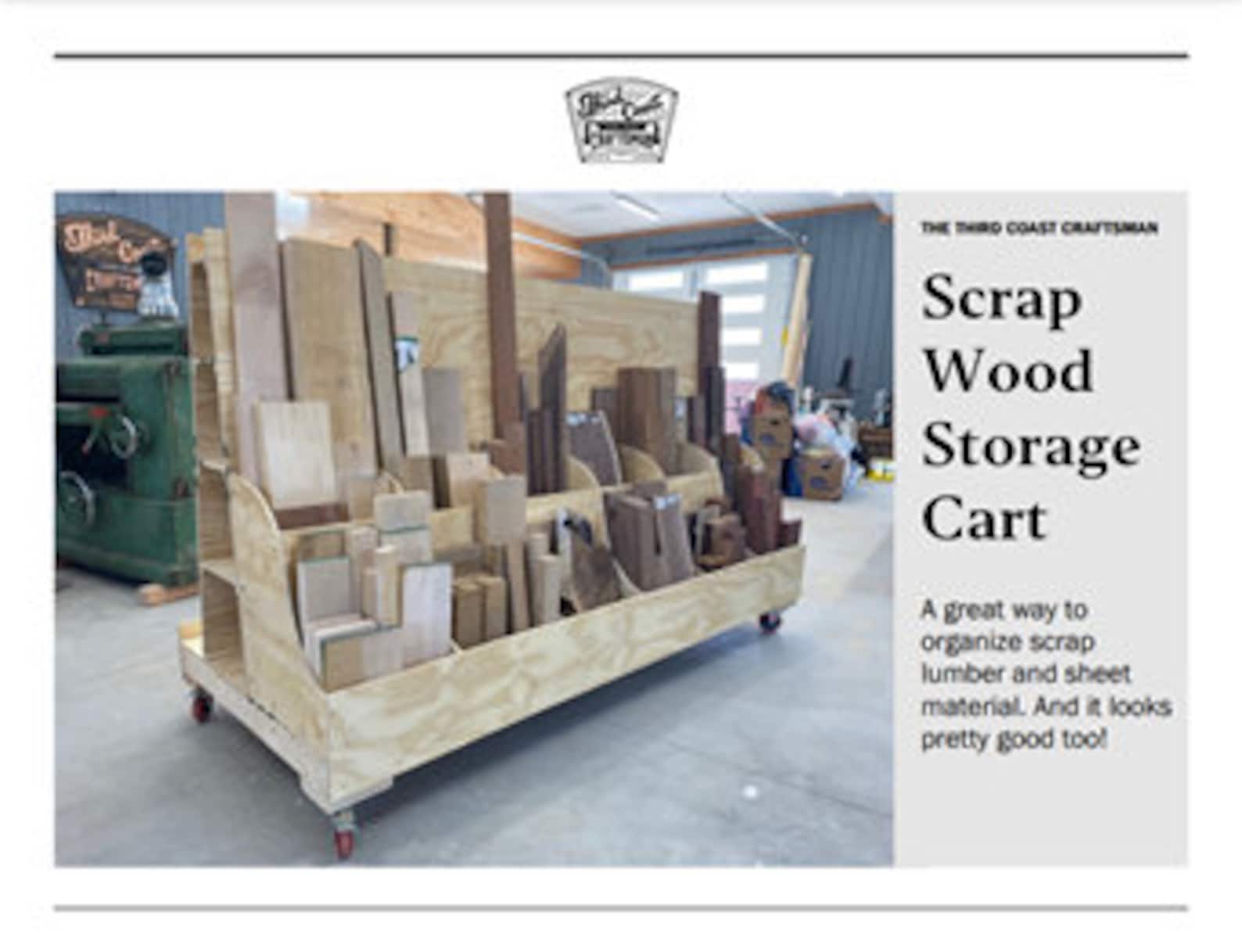 Mobile Lumber Storage Cart Plans W/ Build Video - Etsy