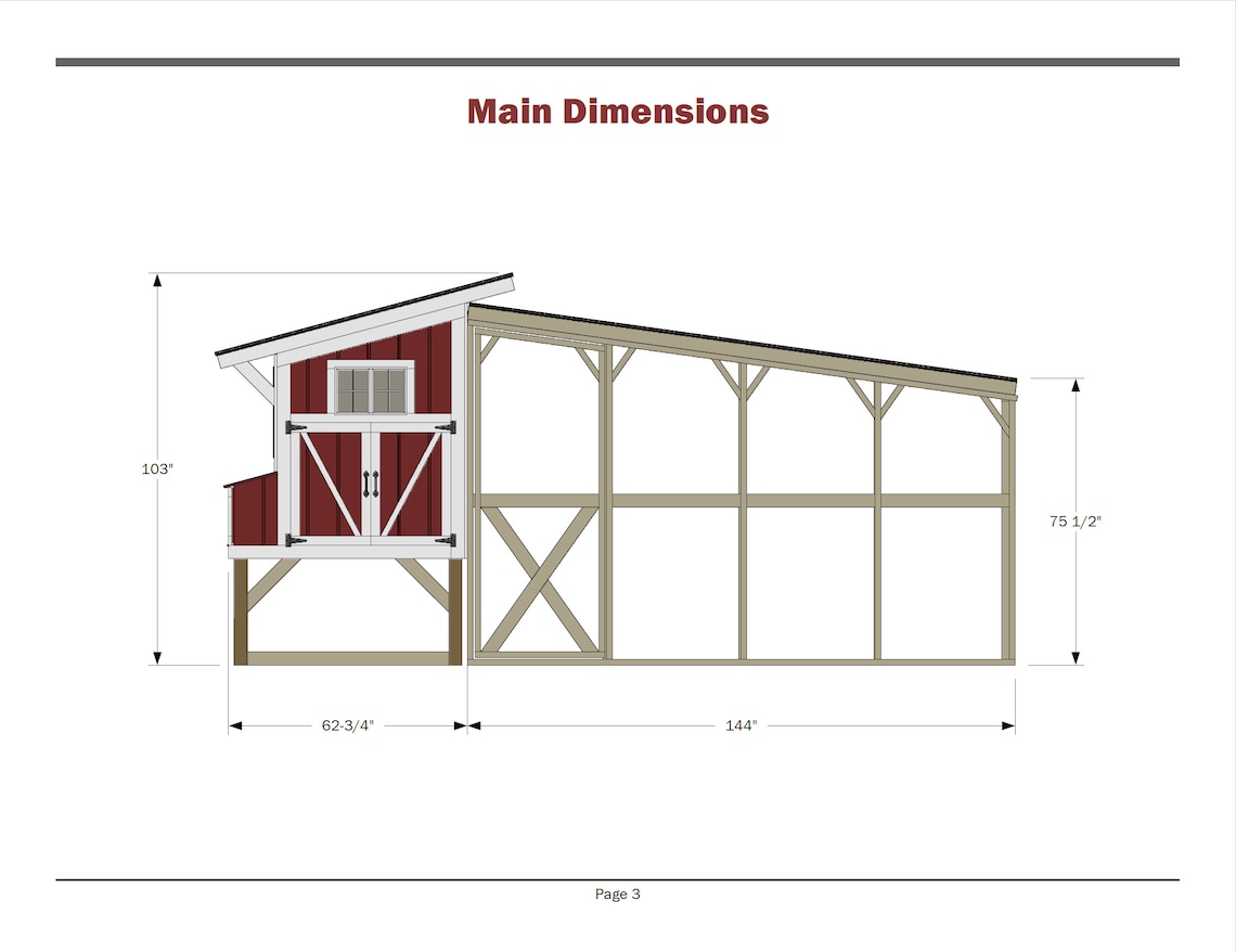 Chicken Coop & Run Plans Build Video - Etsy