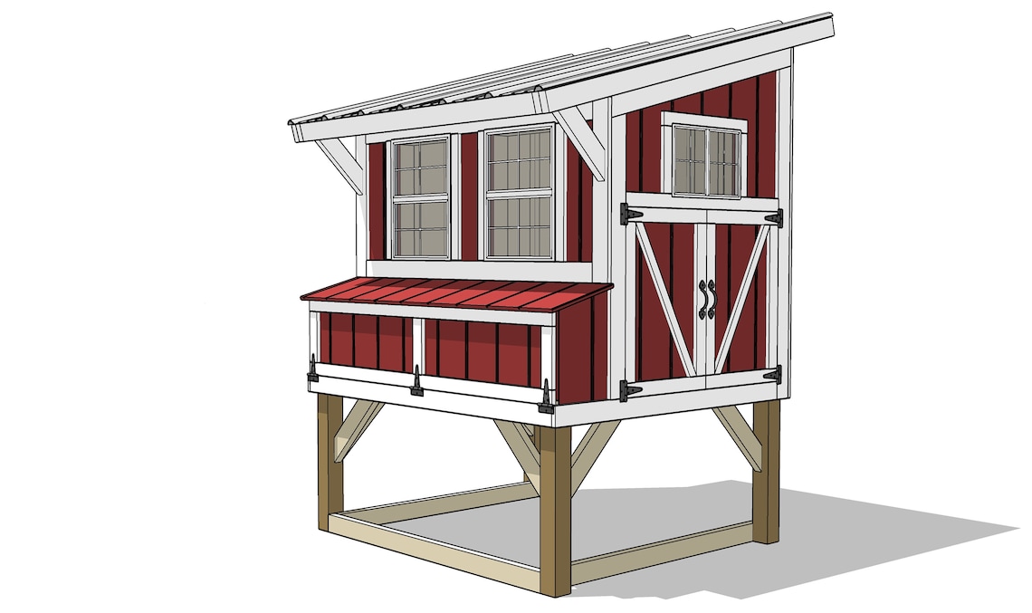 Chicken Coop & Run Plans Build Video - Etsy