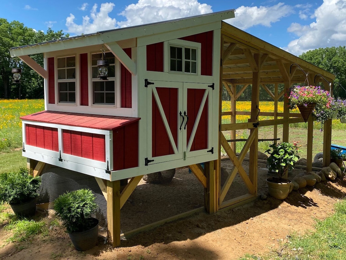 Chicken Coop & Run Plans Build Video - Etsy