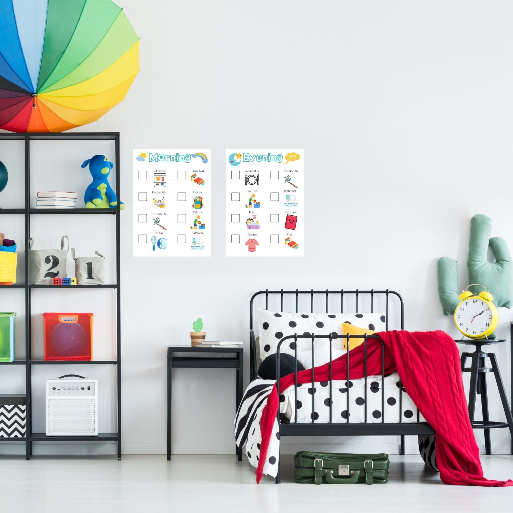 Kids Chore Chart, Printable, Morning Routine Chart, Evening Routine ...