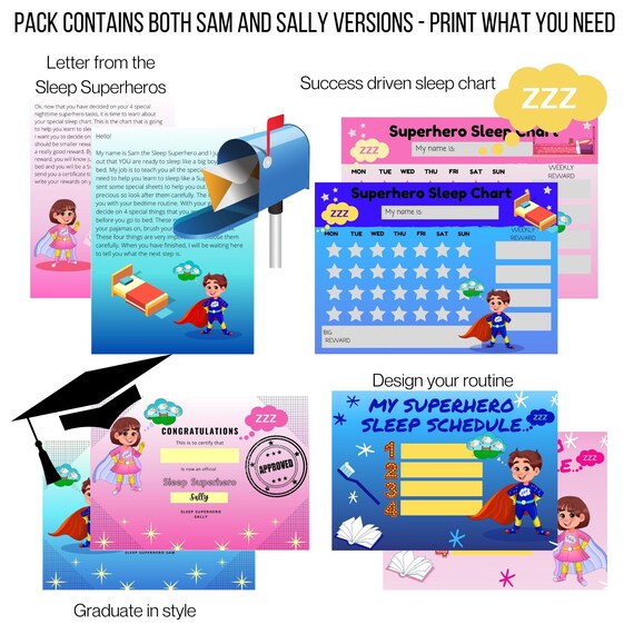 Sleep Chart Sleep Training System Sleep Training Kit Child - Etsy