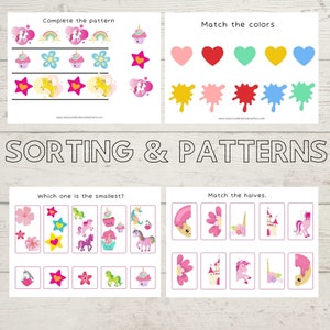 Preschool Activity Pack, Preschool Activity Sheets, Busy Book |unicorn ...