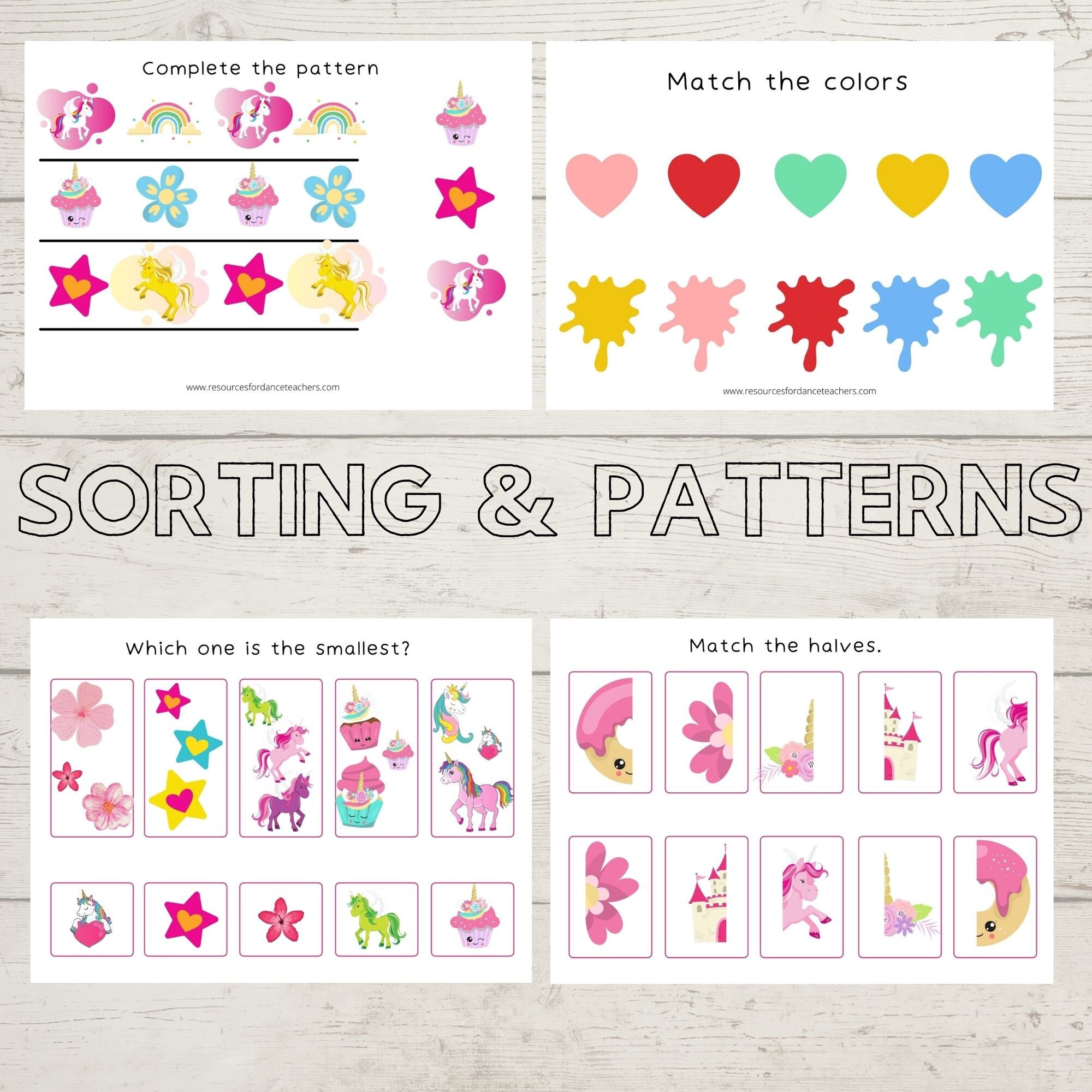 Preschool Activity Pack, Preschool Activity Sheets, Busy Book |unicorn ...