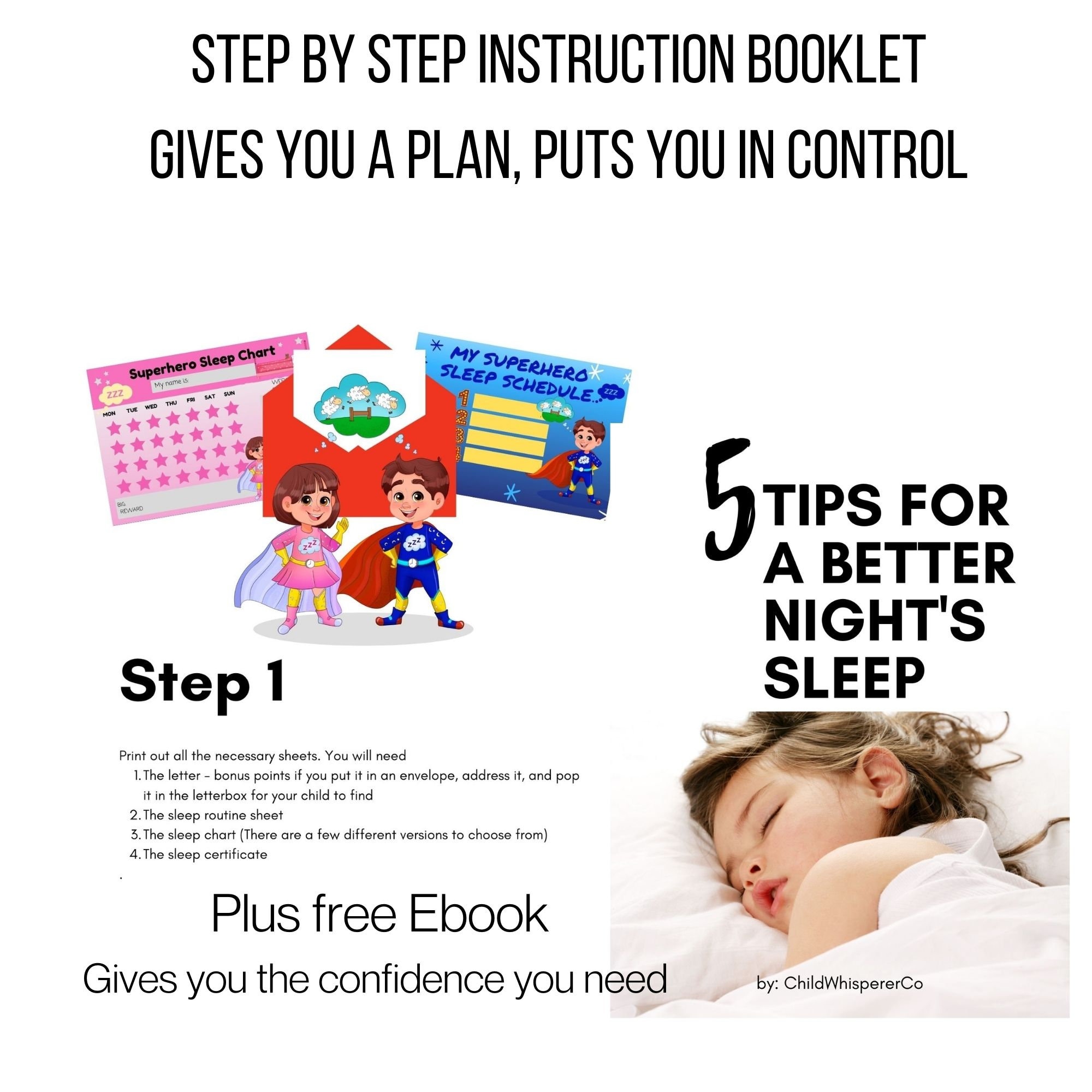 Sleep Chart, Sleep Training System, Sleep Training Kit, Child Sleep ...