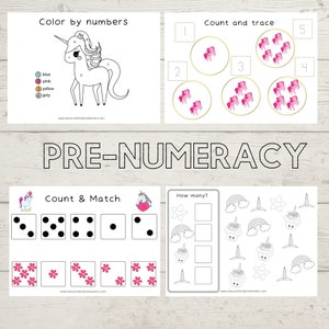 Preschool Activity Pack, Preschool Activity Sheets, Busy Book |unicorn ...