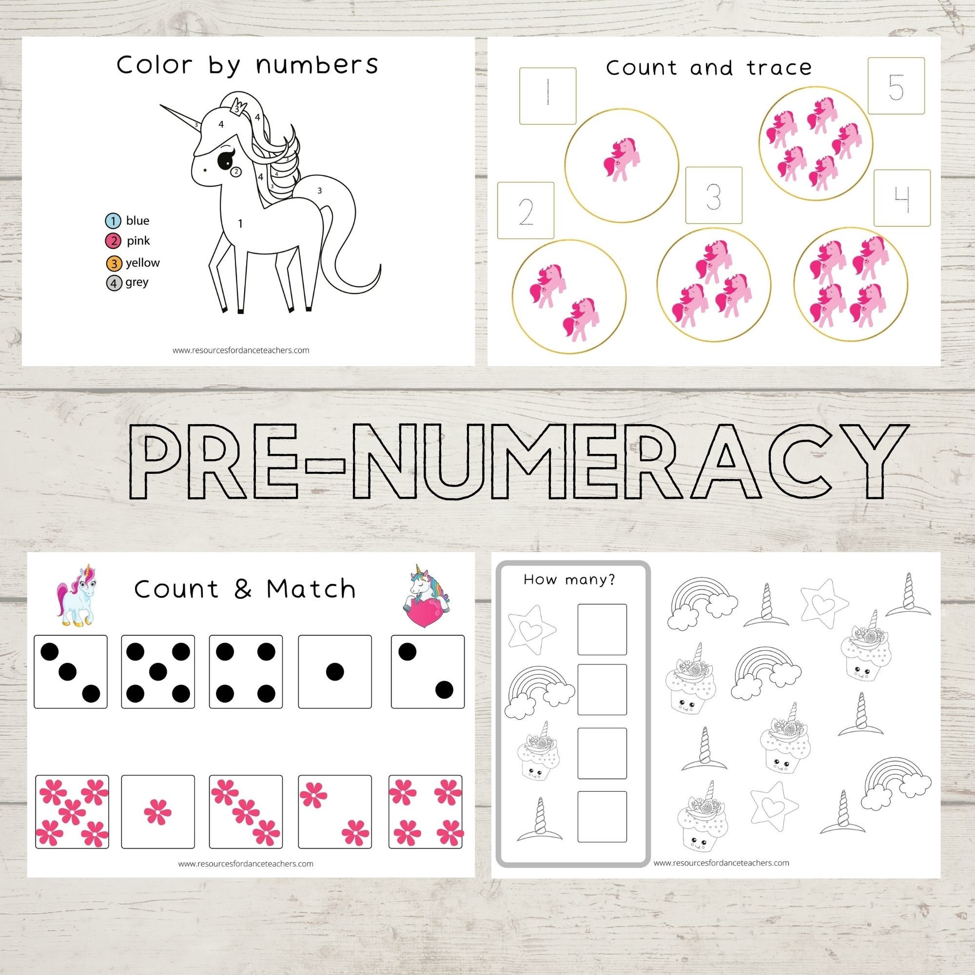Preschool Activity Pack, Preschool Activity Sheets, Busy Book unicorn ...