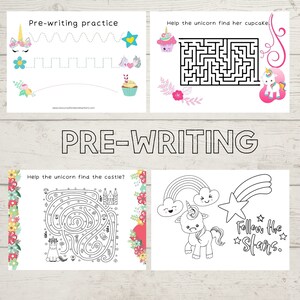 Preschool Activity Pack, Preschool Activity Sheets, Busy Book |unicorn ...