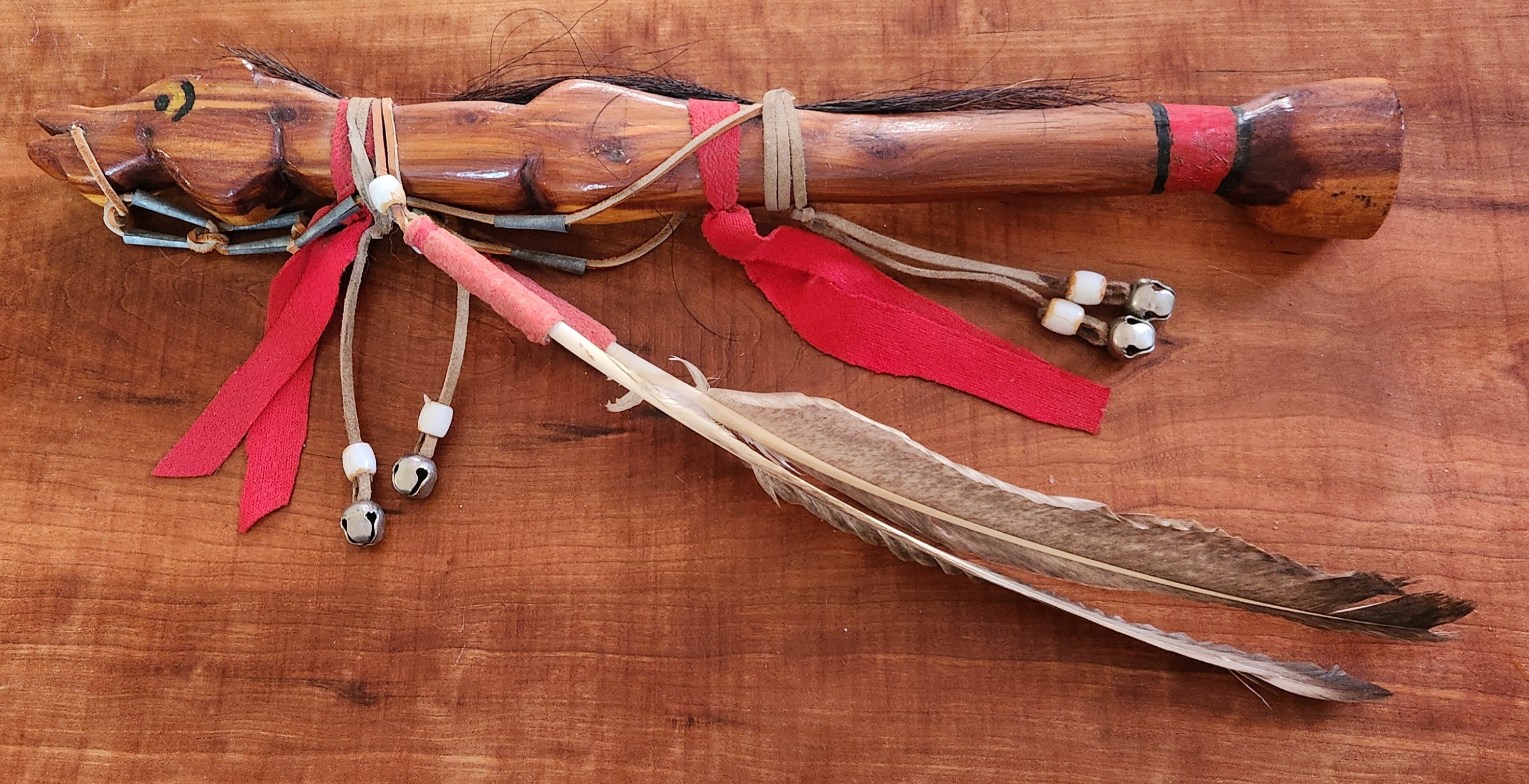 Native American Horse Effigy Dance Stick - Etsy