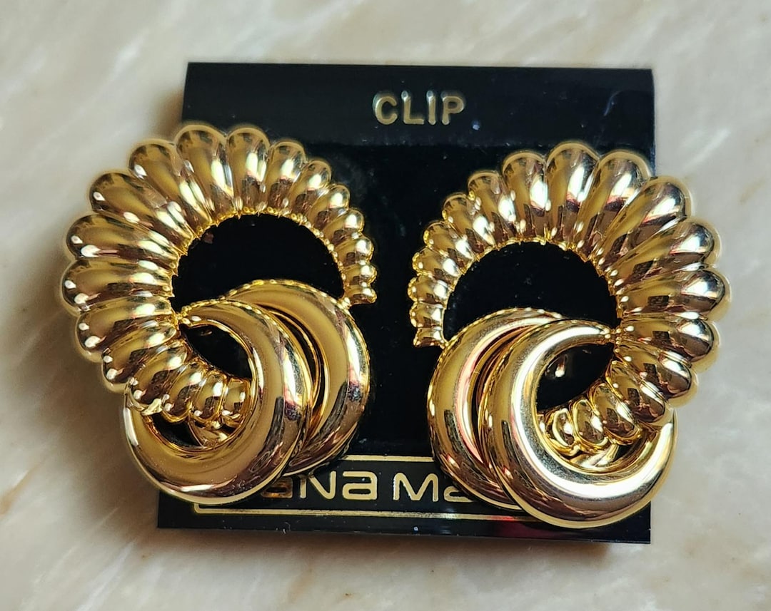 Clip on Earrings Large Swirl - Etsy