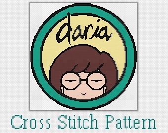 Daria Logo Cross Stitch Pattern - Etsy