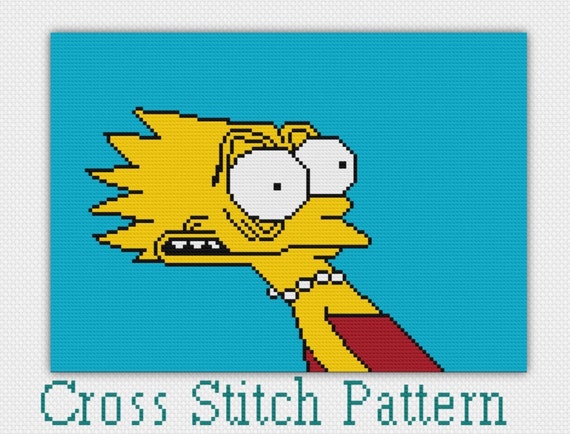 Lisa Simpson Cross Stitch Pattern - Etsy