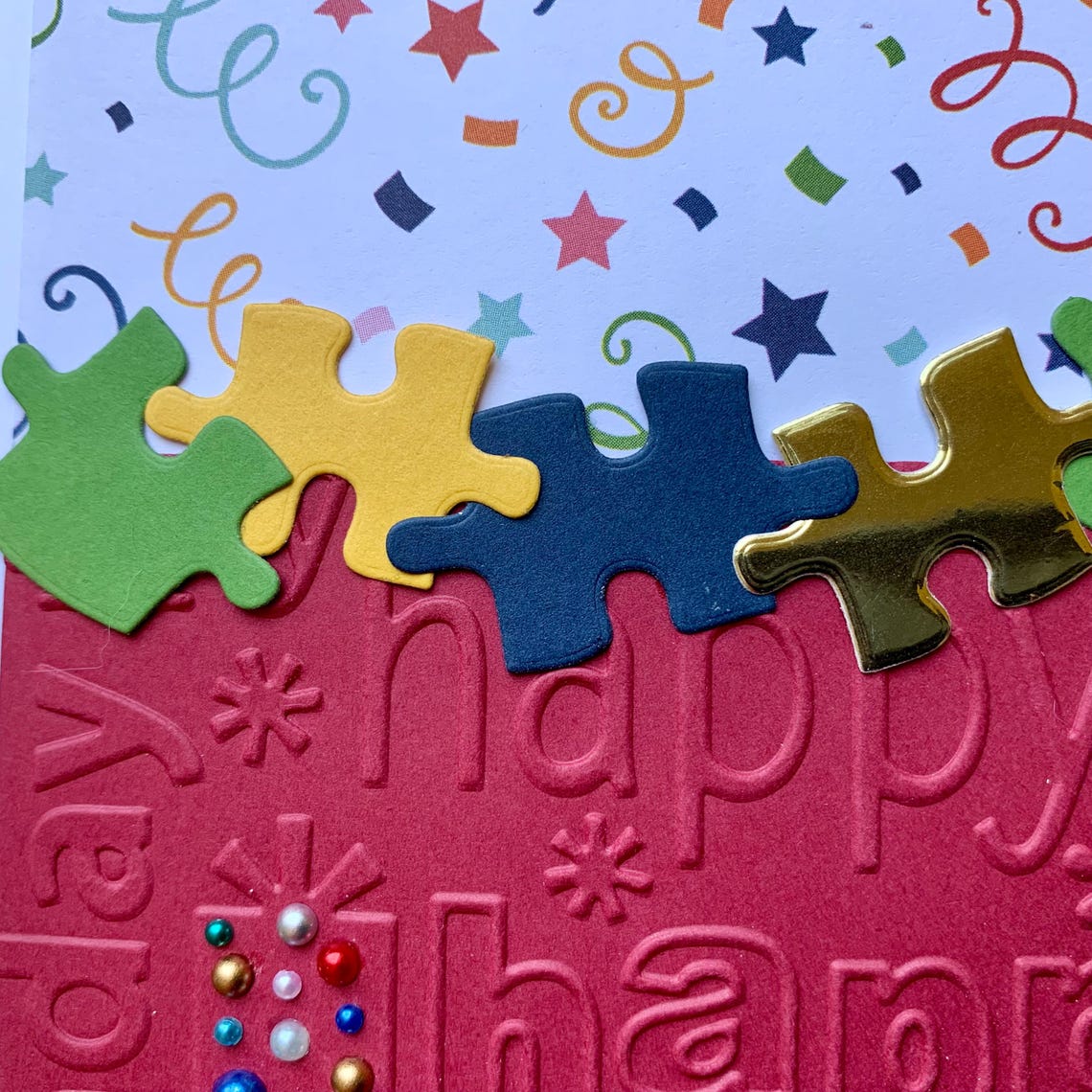 Jigsaw Puzzle Birthday Card, Puzzle Theme Greeting Card for Her, Puzzle ...