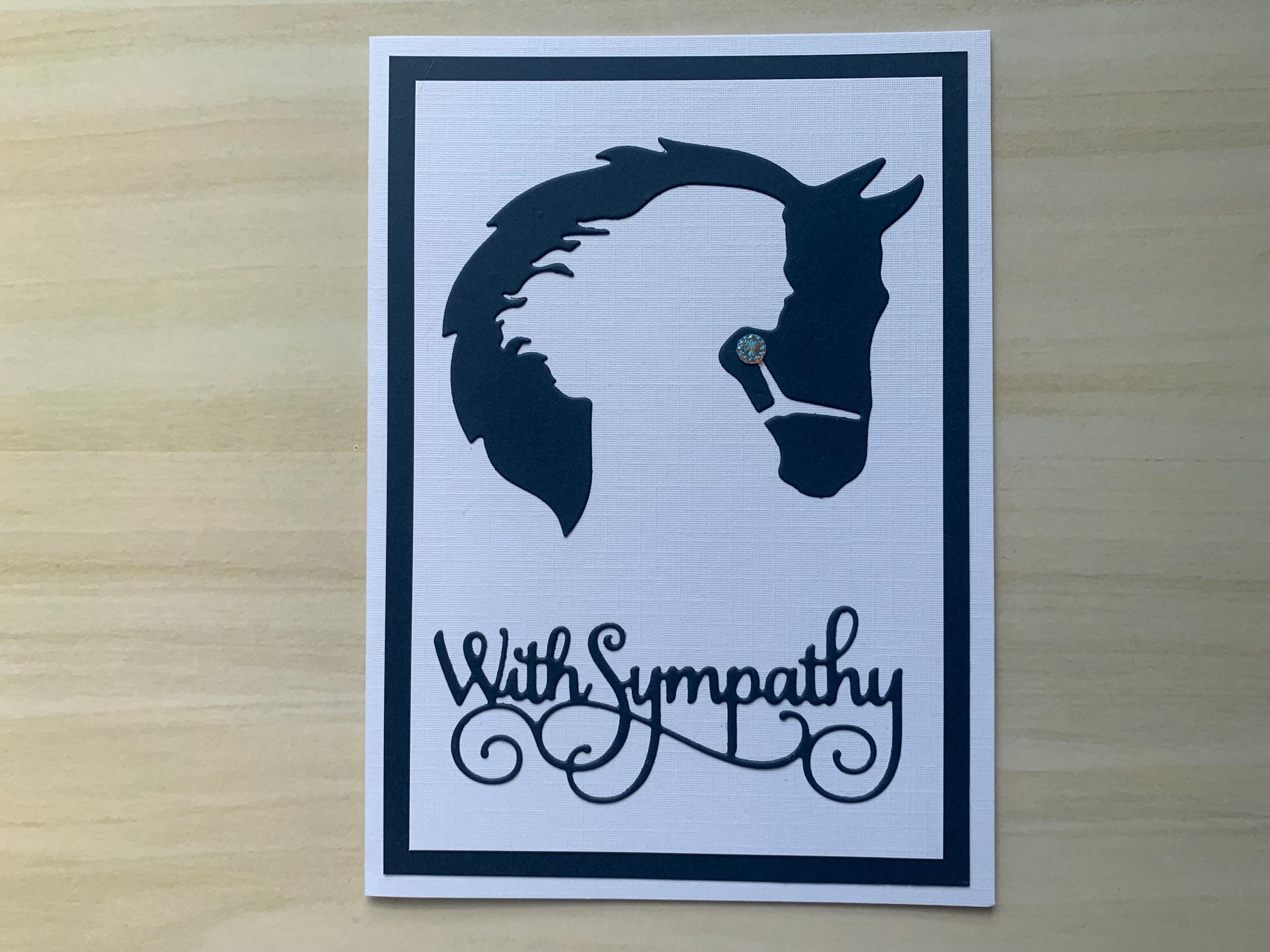 Horse Sympathy Card for Women, Bereavement Card for Loss of Horse ...