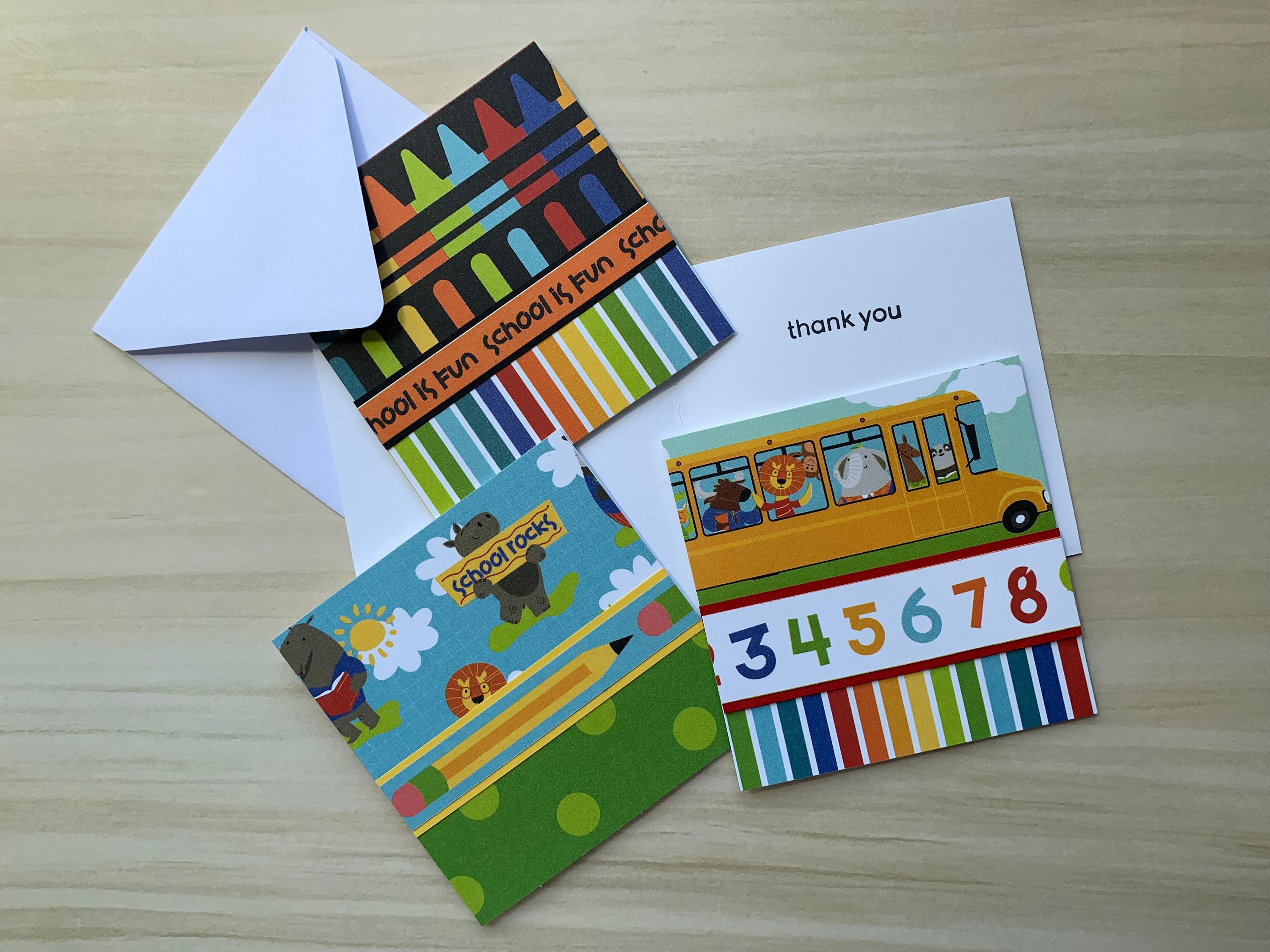 Mini Thank You Teacher Cards, Preschool Teacher Thanks Card Set, End of ...