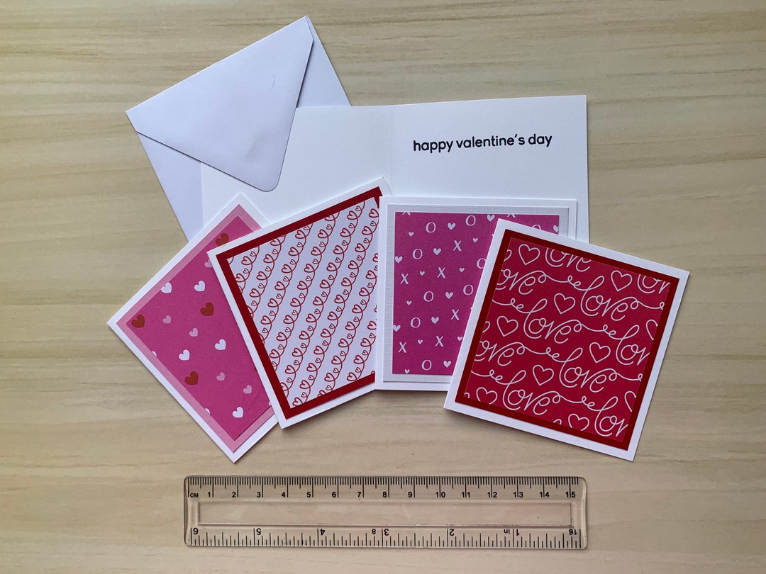 Mini Valentines Day Cards, Tiny Card Pack, Small Greeting Cards for ...