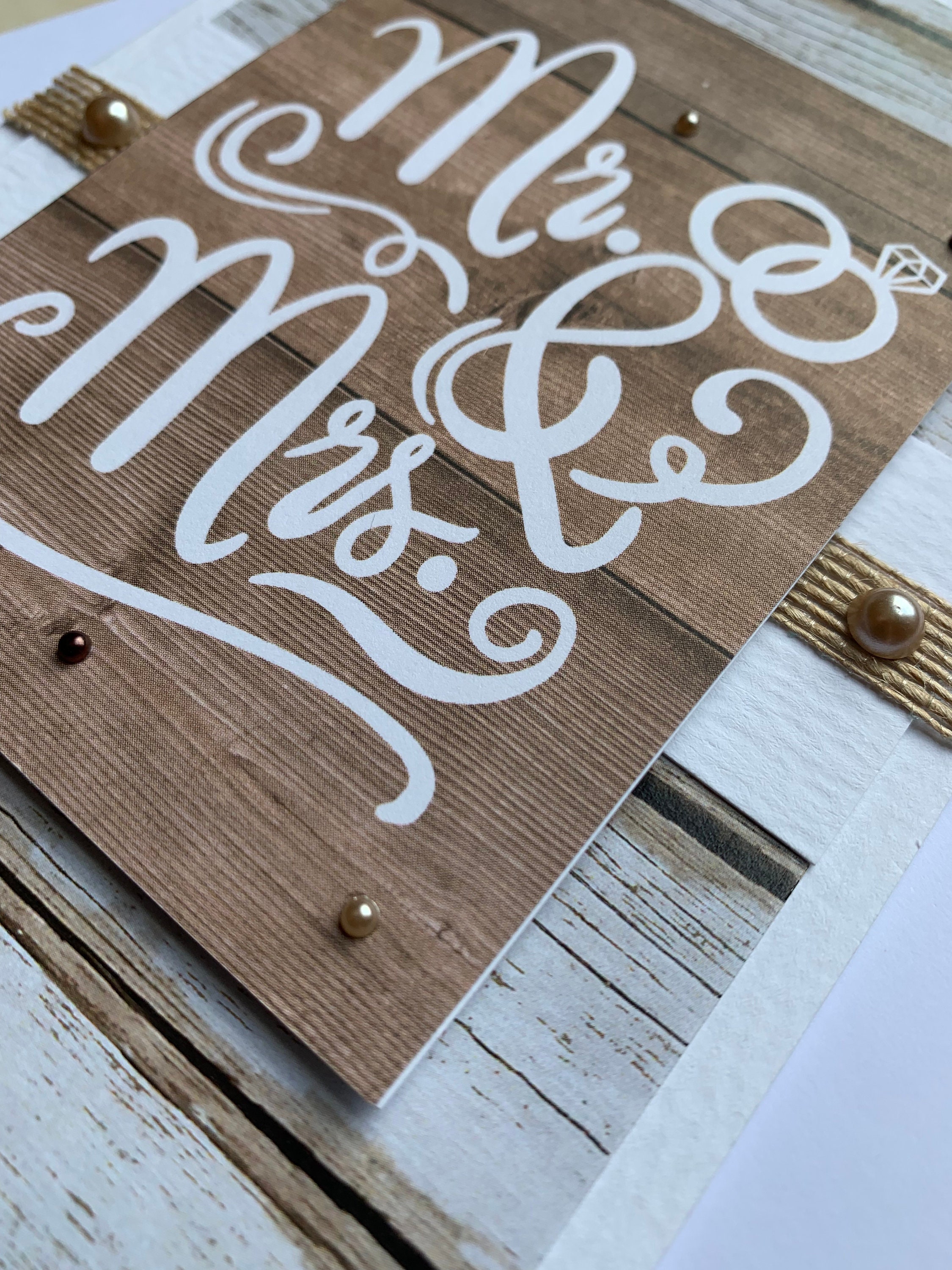 Country Wedding Card Bride and Groom Rustic Card for Friends - Etsy