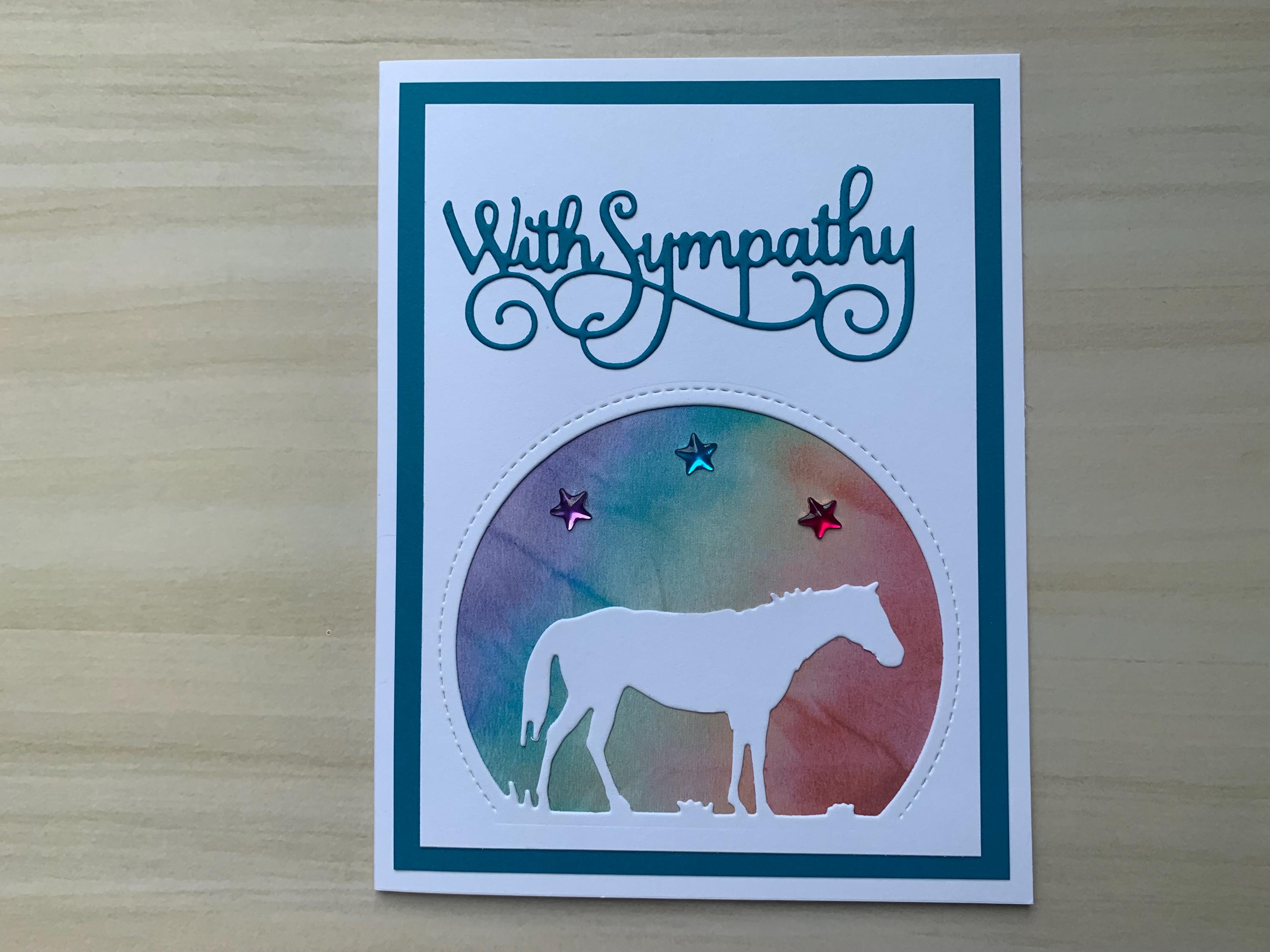 Horse Sympathy Card, Loss of Horse Card, Horse Bereavement Card ...