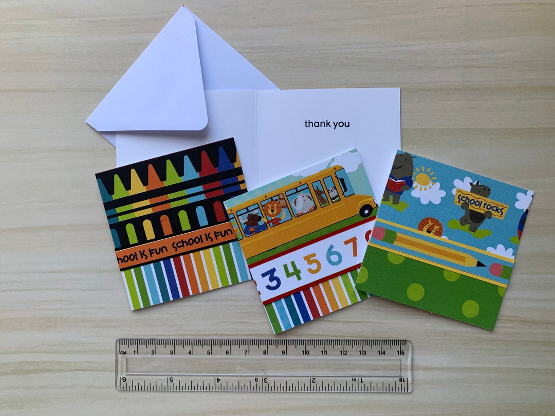 Mini Thank You Teacher Cards, Preschool Teacher Thanks Card Set, End of ...