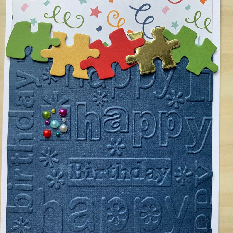 Jigsaw Puzzle Birthday Card, Puzzle Theme Greeting Card for Her, Puzzle ...