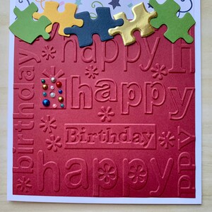 Jigsaw Puzzle Birthday Card, Puzzle Theme Greeting Card for Her, Puzzle ...