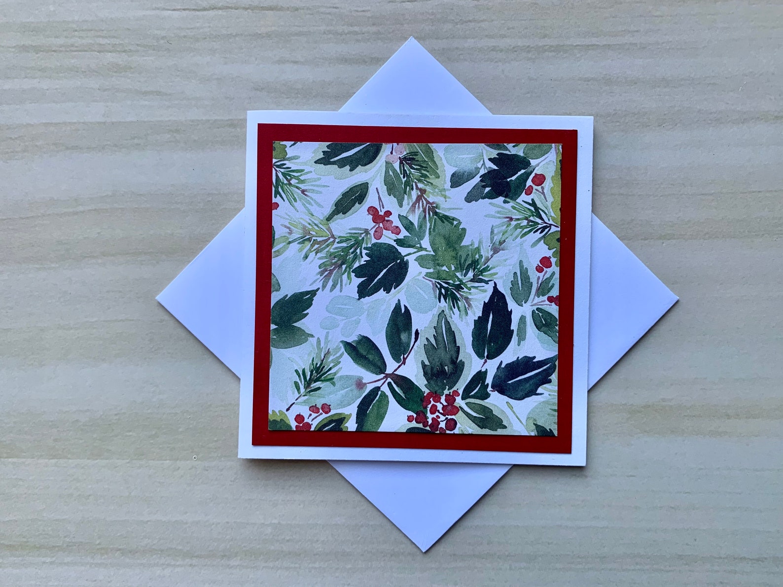 Small Christmas Cards, Mini Holiday Card Set, Nature Card Pack, Tiny ...