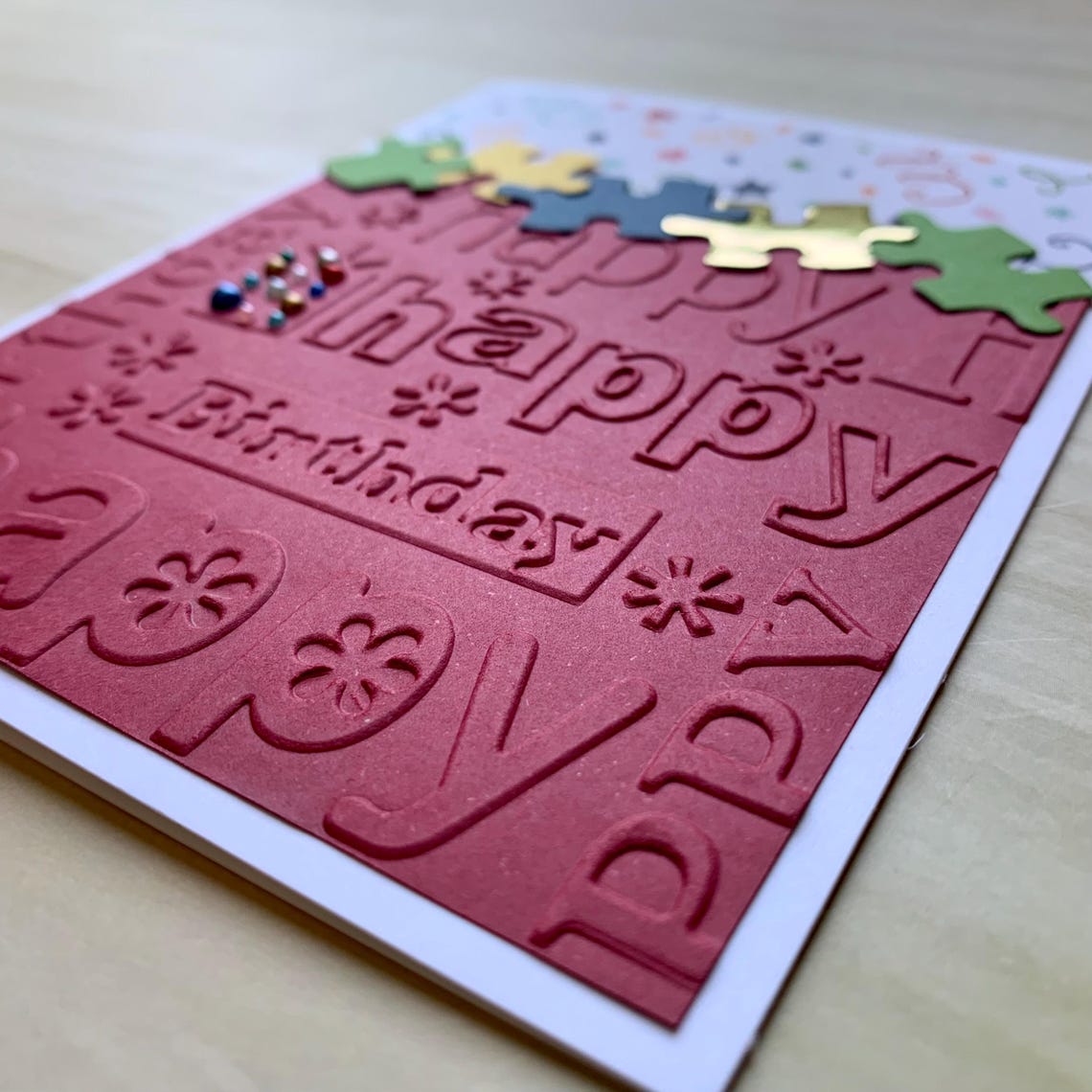 Jigsaw Puzzle Birthday Card, Puzzle Theme Greeting Card for Her, Puzzle ...