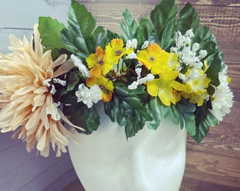Midsommar May Queen Crown, Flower Crown With Arch, Giant Flower Crown ...