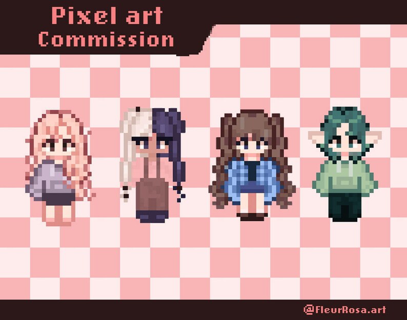 Custom Pixel Art Portrait Streamers - Etsy