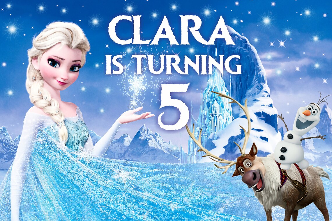 Frozen Birthday Backdrop Elsa Party Decoration Frozen | Etsy