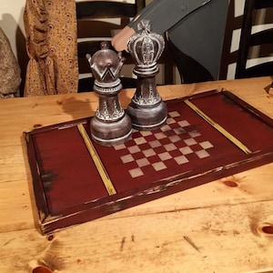 Wooden Checkerboard, Game Board, Rustic, Wooden Frame - Etsy