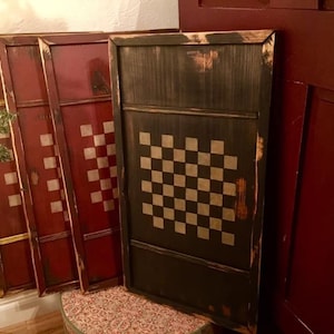 Wooden Checkerboard, Game Board, Rustic, Wooden Frame - Etsy