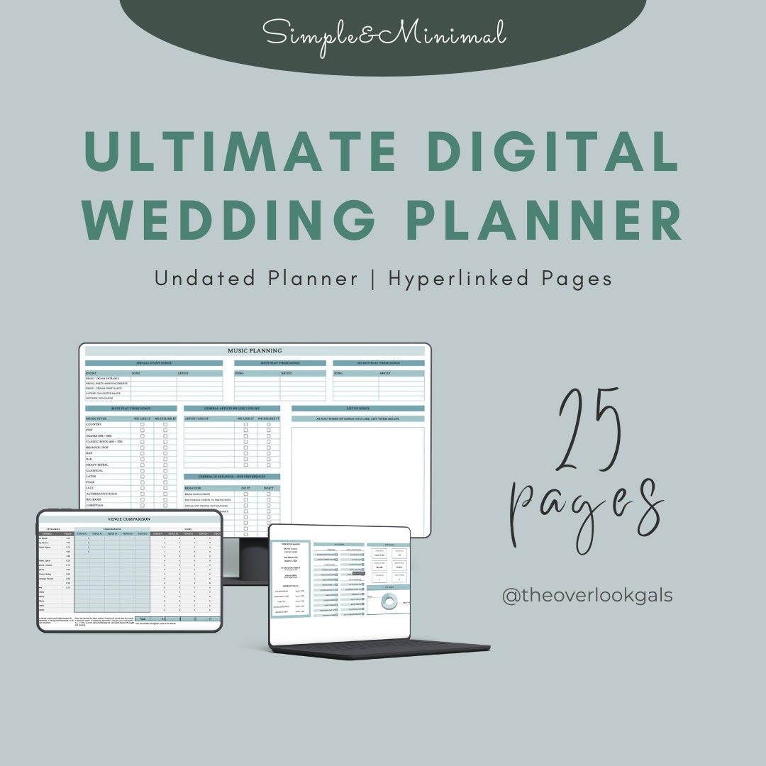 The Ultimate Digital Wedding Planner | Budgeting, Checklists, Timeline ...