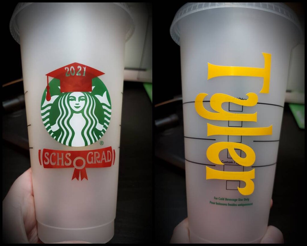 Graduation Starbucks 24oz Iced Coffee Cup (with Decals) - Etsy