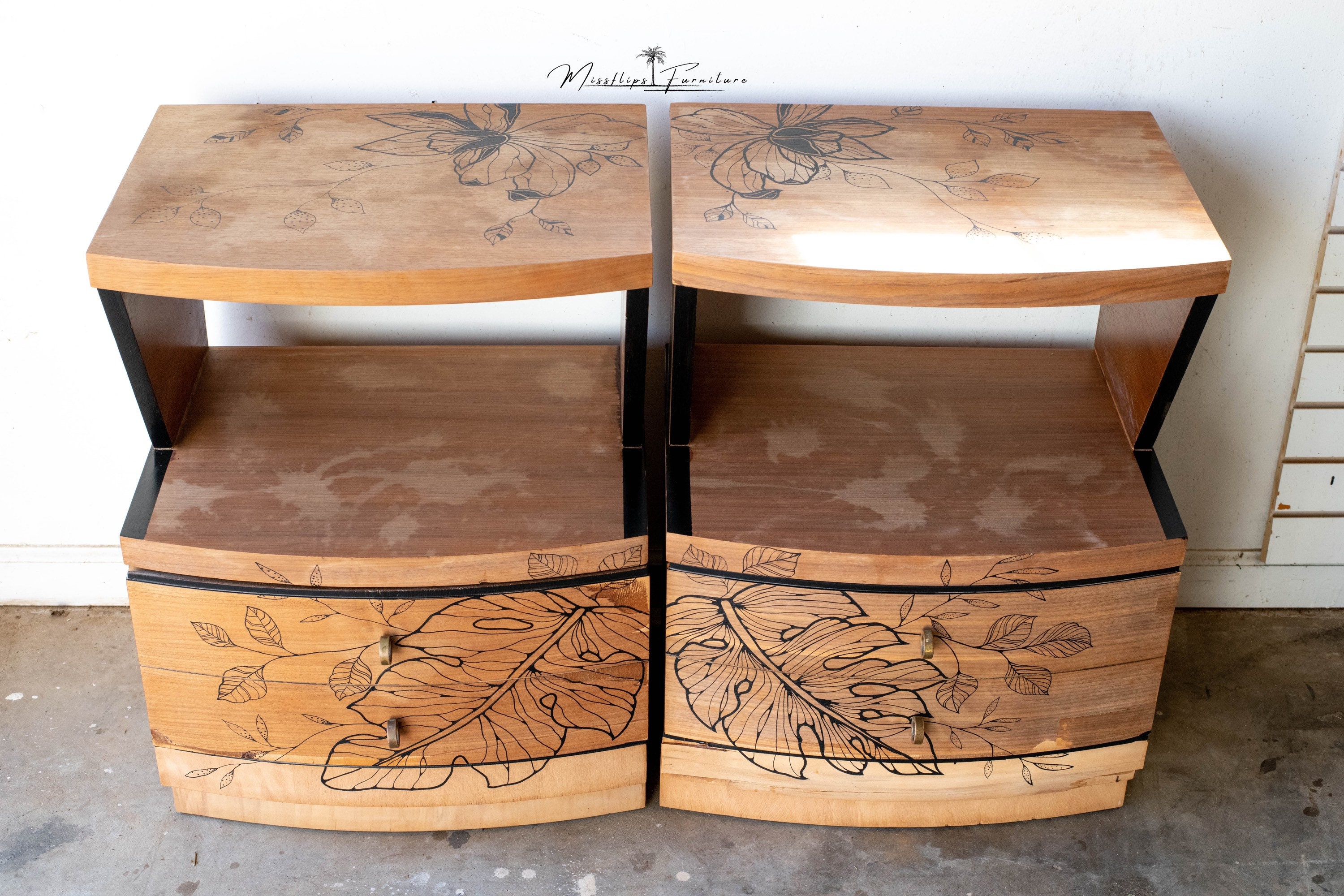 AVAILABLE** Line Art MCM Nightstands (set of 2) - Etsy