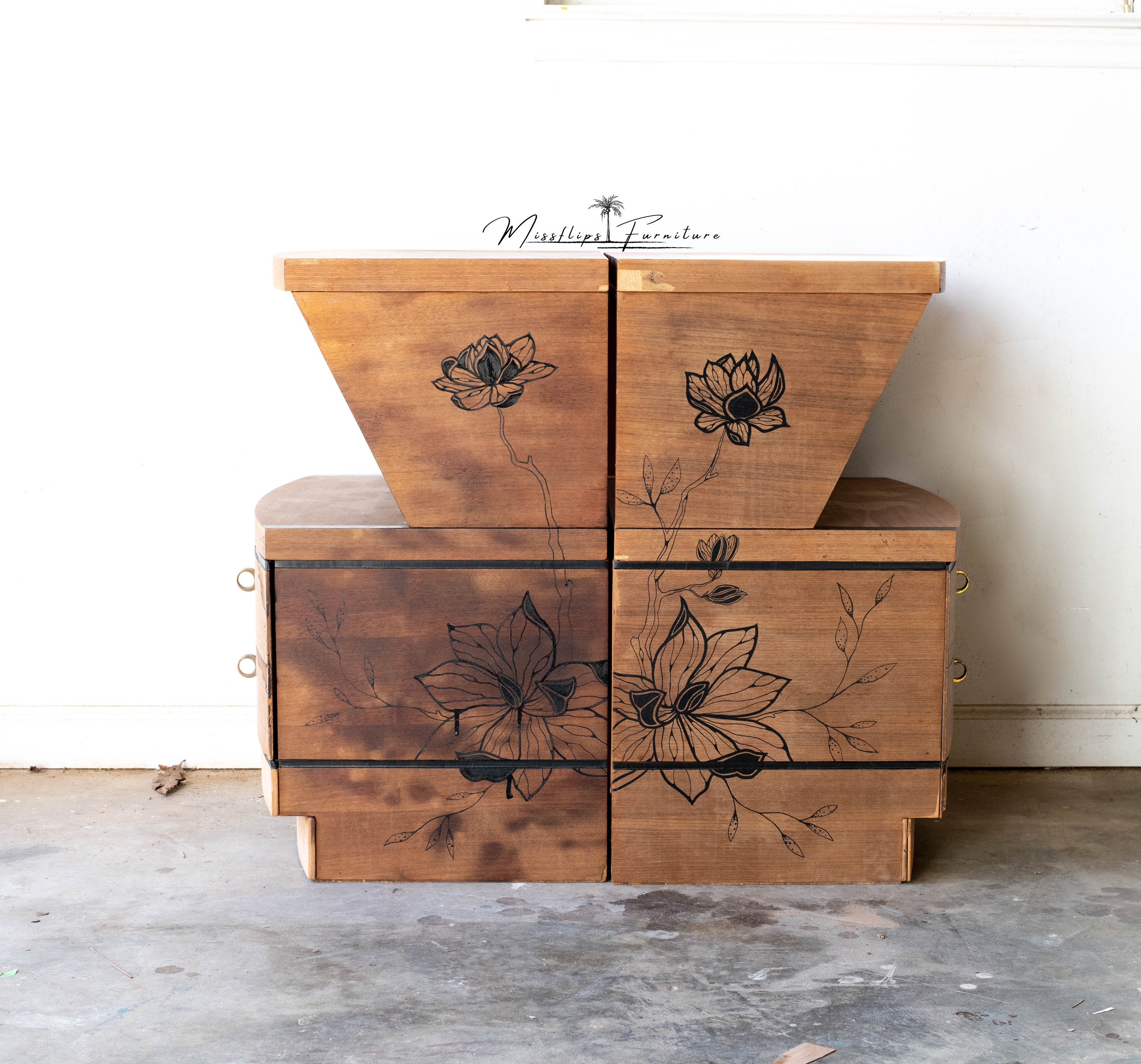 AVAILABLE** Line Art MCM Nightstands (set of 2) - Etsy
