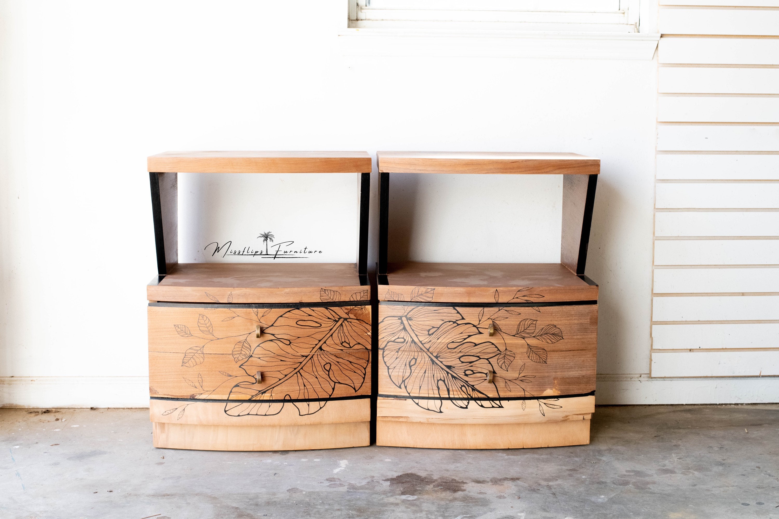 AVAILABLE** Line Art MCM Nightstands (set of 2) - Etsy