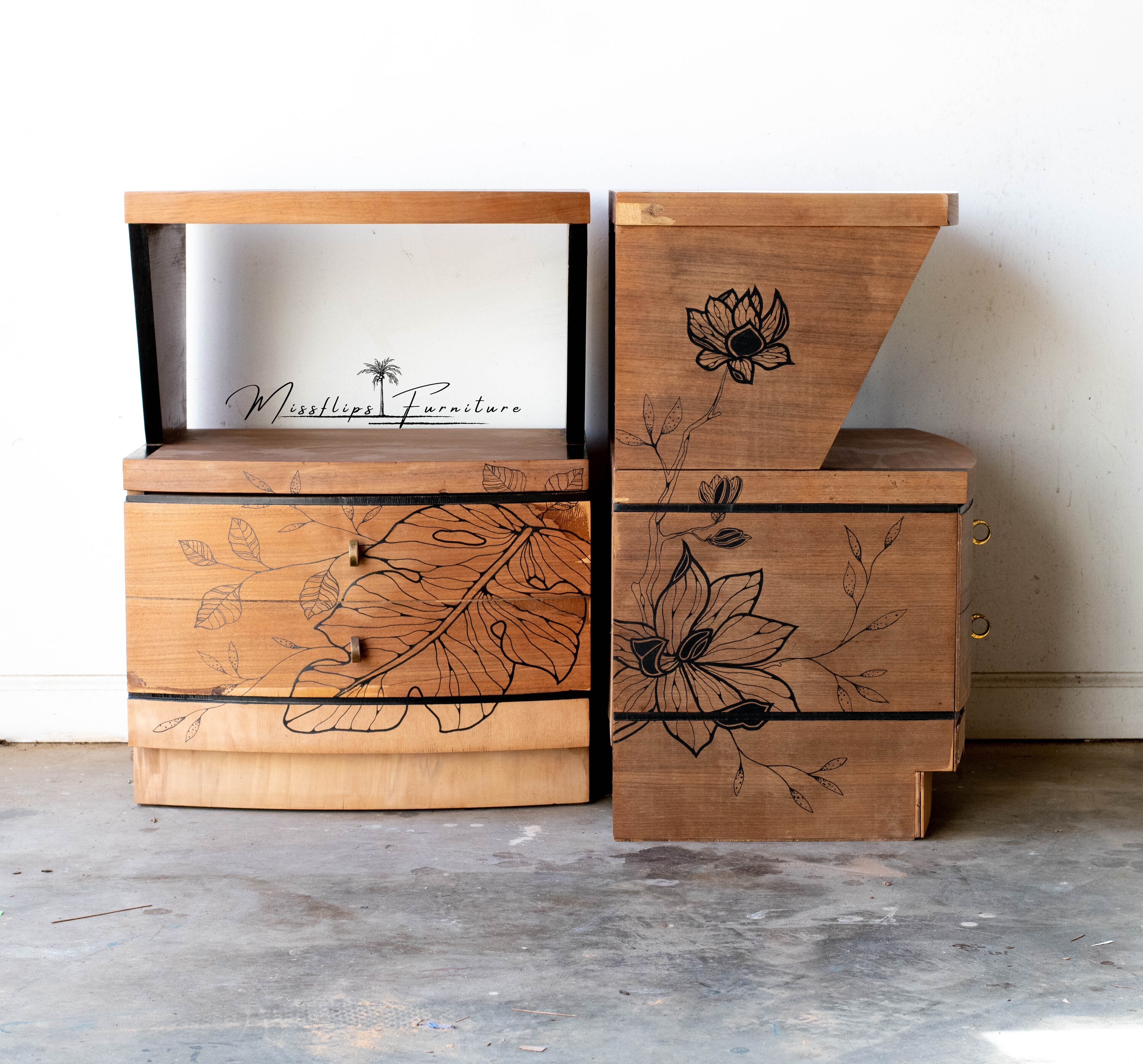 AVAILABLE** Line Art MCM Nightstands (set of 2) - Etsy