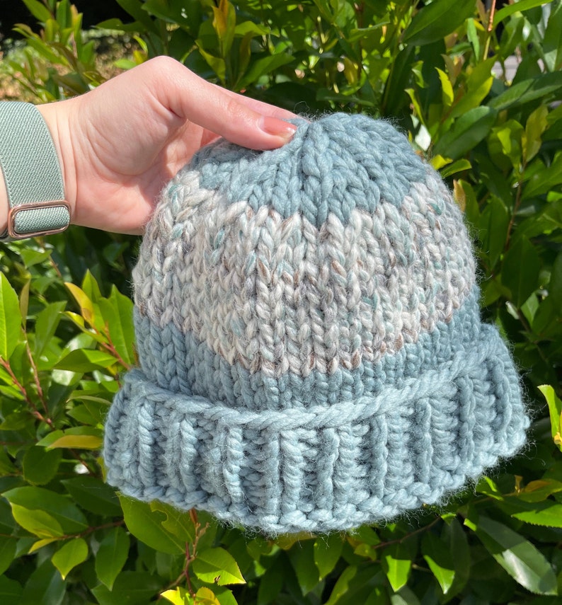 Chunky Multicolored Handmade Beanie Hand Knit Beanie Colorful & Cozy ...