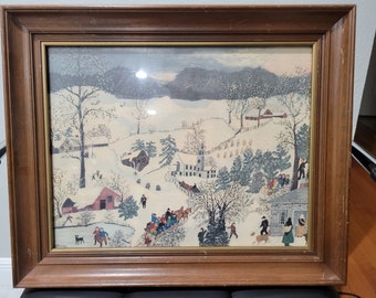 Grandma Moses Print | Etsy