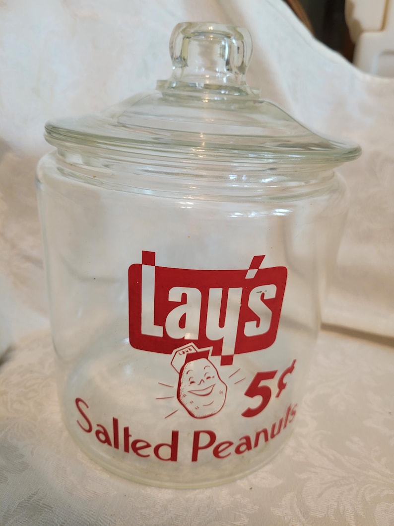 Vintage Lay's Salted Peanut Glass Jar in General Store - Etsy
