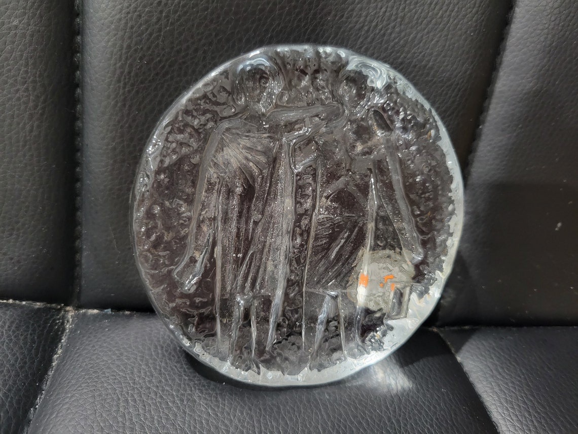 Vintage Blenko Handmade Glass Gemini Paperweight. - Etsy