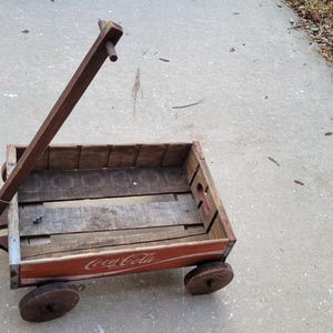 Vintage Coca-cola Wooden Wagon - Etsy