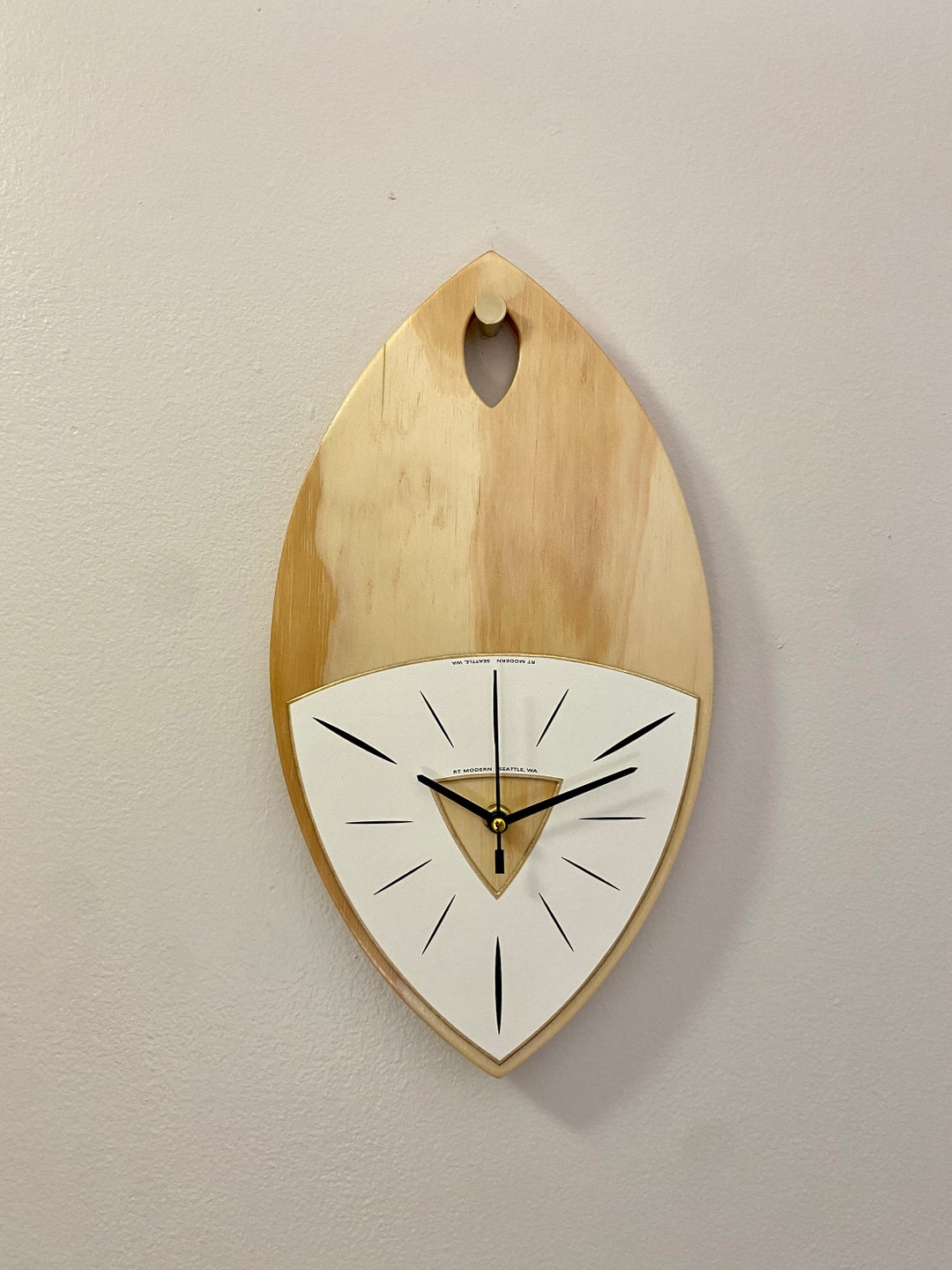 Mid-century Modern Surfboard Clock - Etsy