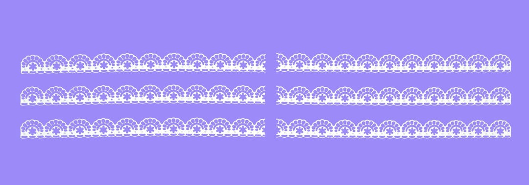 6 X Simply Heaven Edible Ready Made Cake Lace 4 Different Colours Made ...
