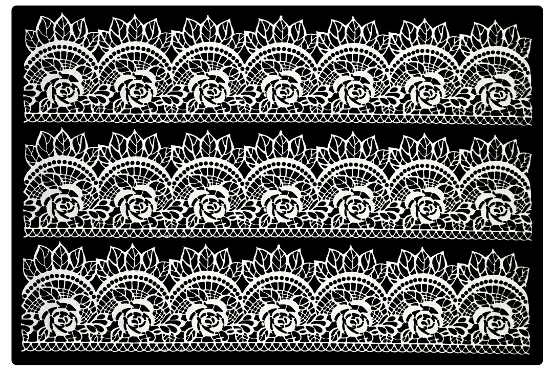 3 X Simply Heaven Edible Ready Made Cake Lace Made From Mat 22, Total ...