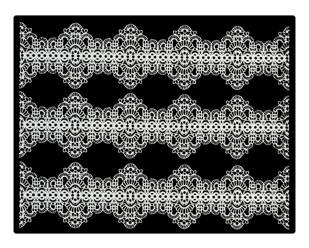 3 X Simply Heaven Edible Ready Made Cake Lace 47 Colours Made From Mat ...