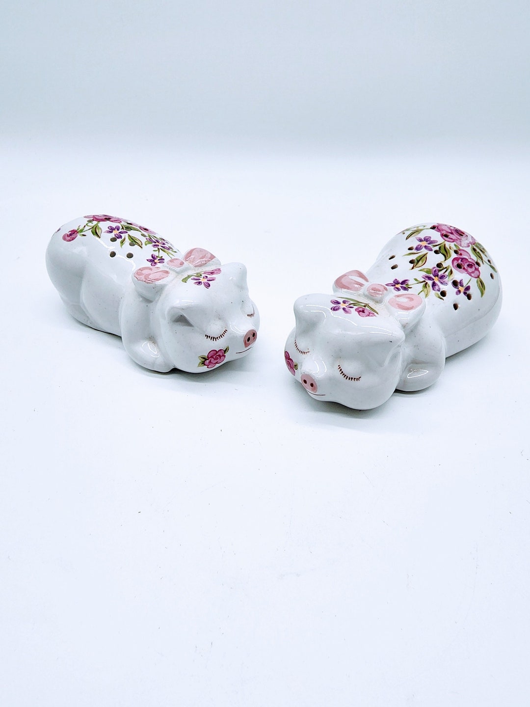 1978 Avon Ceramic Potpourri Floral Pig's - Etsy