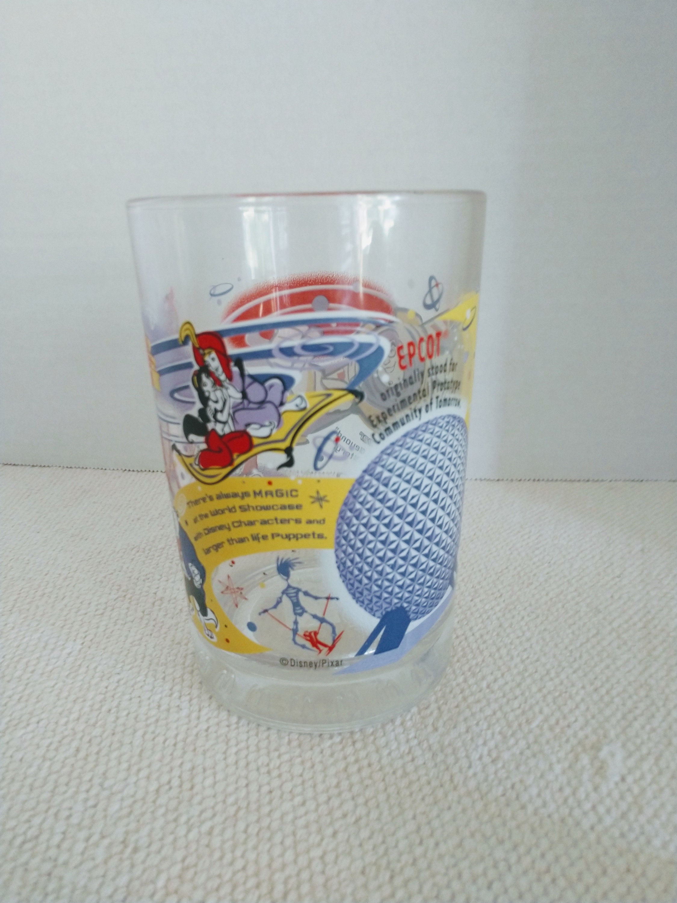 Mcdonald's Walt Disney Glass, Epcot Tumbler - Etsy